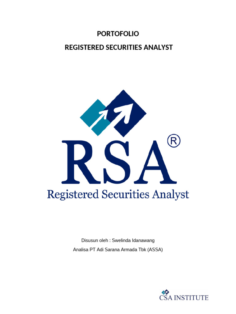 Tugas Rsa Analisis Ratio Emiten Assa | PDF