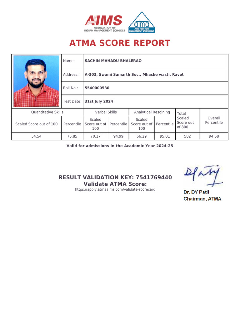 ATMA Scorecard | PDF