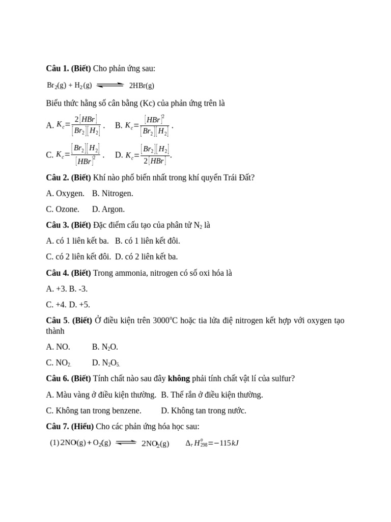 Đề Thi lớp 11 hk1 | PDF