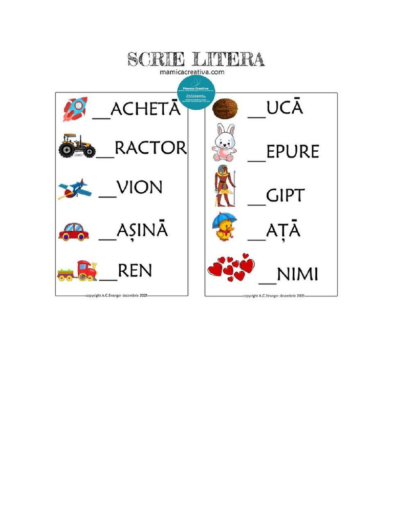 Scrie Litera Corecta | PDF