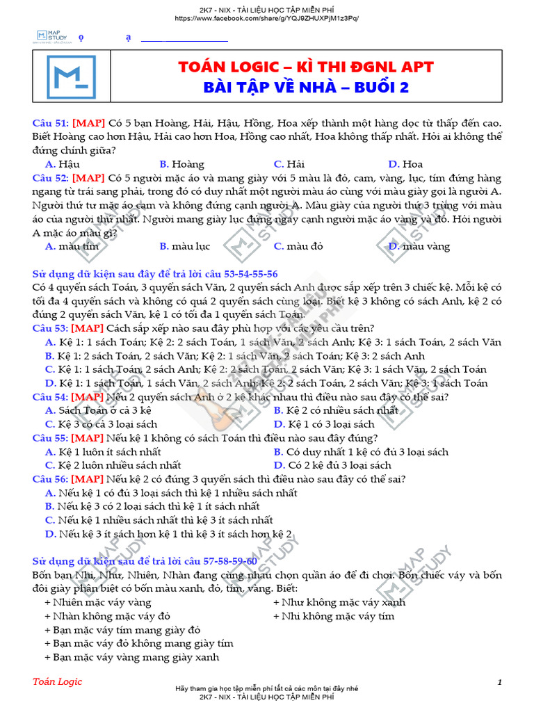 Tai Lieu - Buoi 2 Bai Tap Ve Nha 1720523959302 | PDF