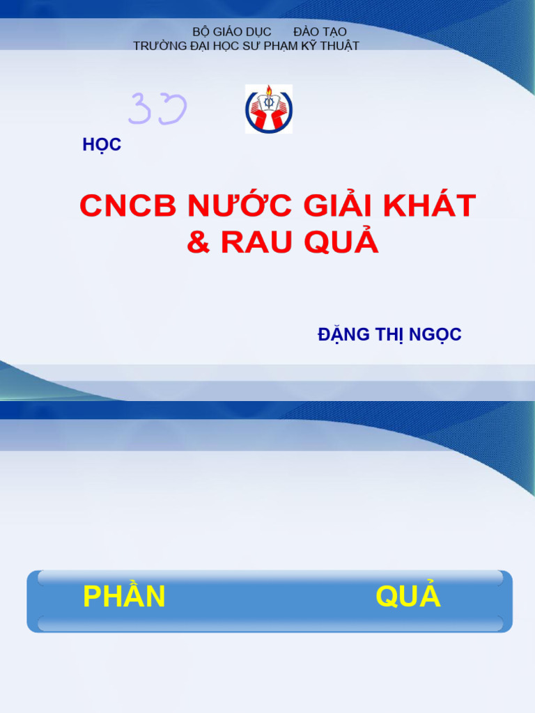 Topic 11. Cac SP RQ Khong Qua QTCB Nhiet | PDF