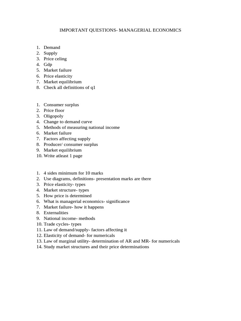 Managerial Economics | PDF