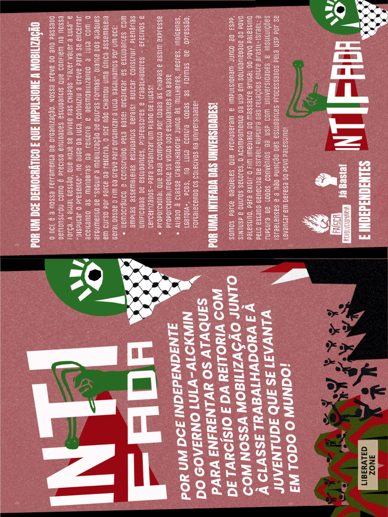 Panfleto Intifada - DCE USP | PDF