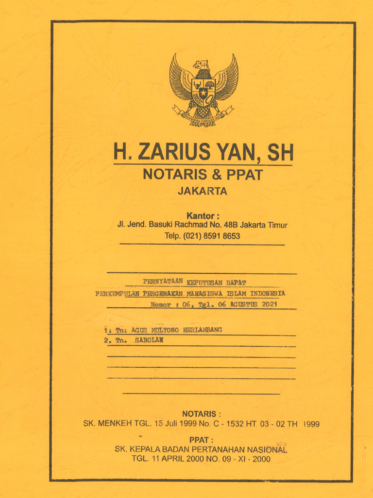 AKTA & SK Kemenkumha PB PMII | PDF