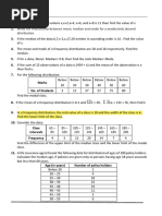 Class 10 Statistics PQ Sheet 4 | PDF | Mean | Median
