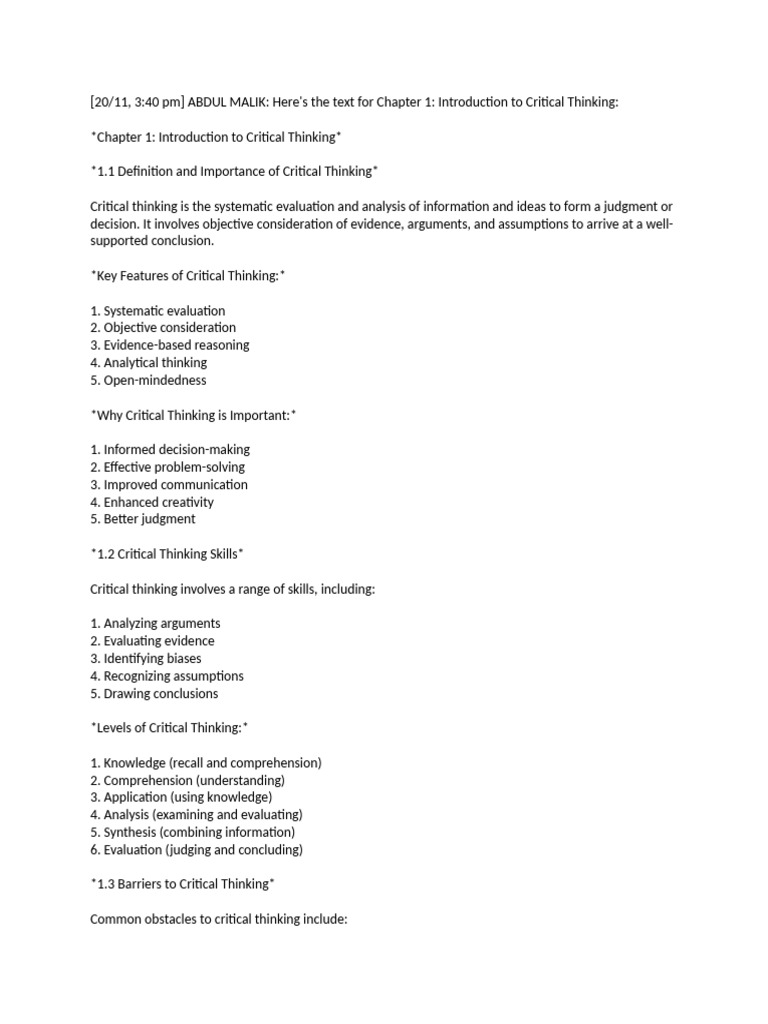 Critical Thinking Skills | PDF | Logic | Argument