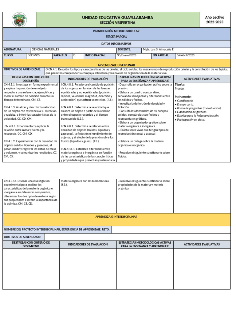 10mo CCNN P3 | PDF | Aprendizaje | Importar