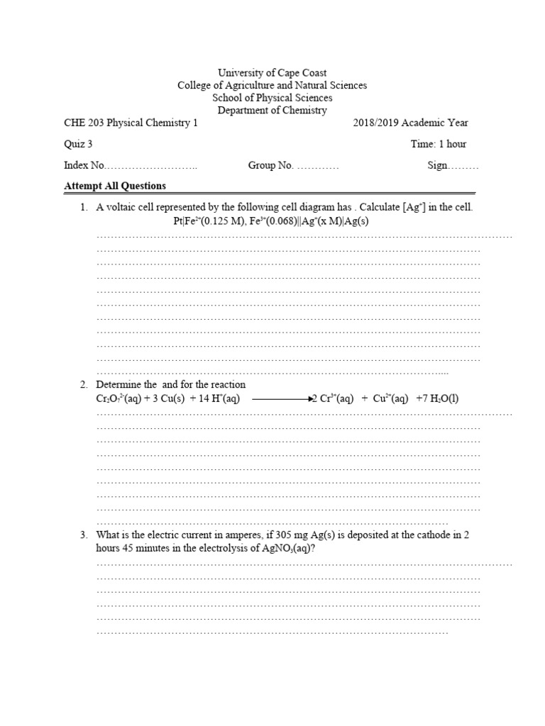 CHE 203 - q3 | PDF | Applied And Interdisciplinary Physics | Chemistry