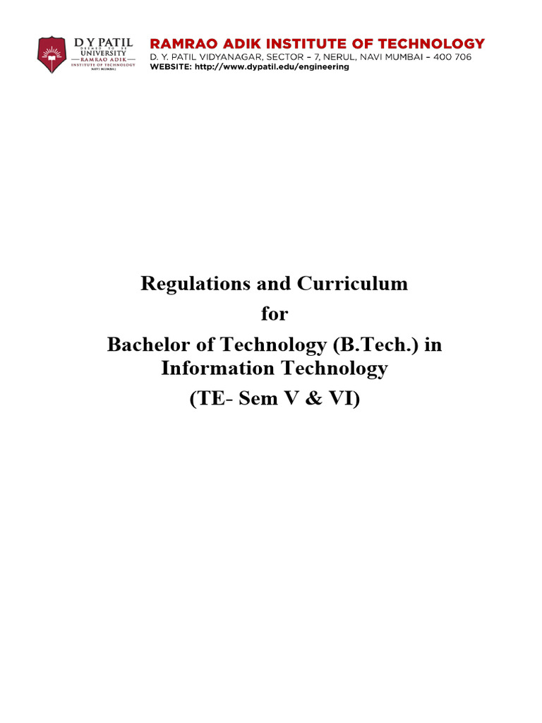 Third Year It Syllabus | PDF | Engineering | Curriculum