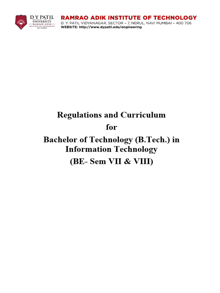 FourthYear Information Technology 2023 | PDF | Engineering | Curriculum