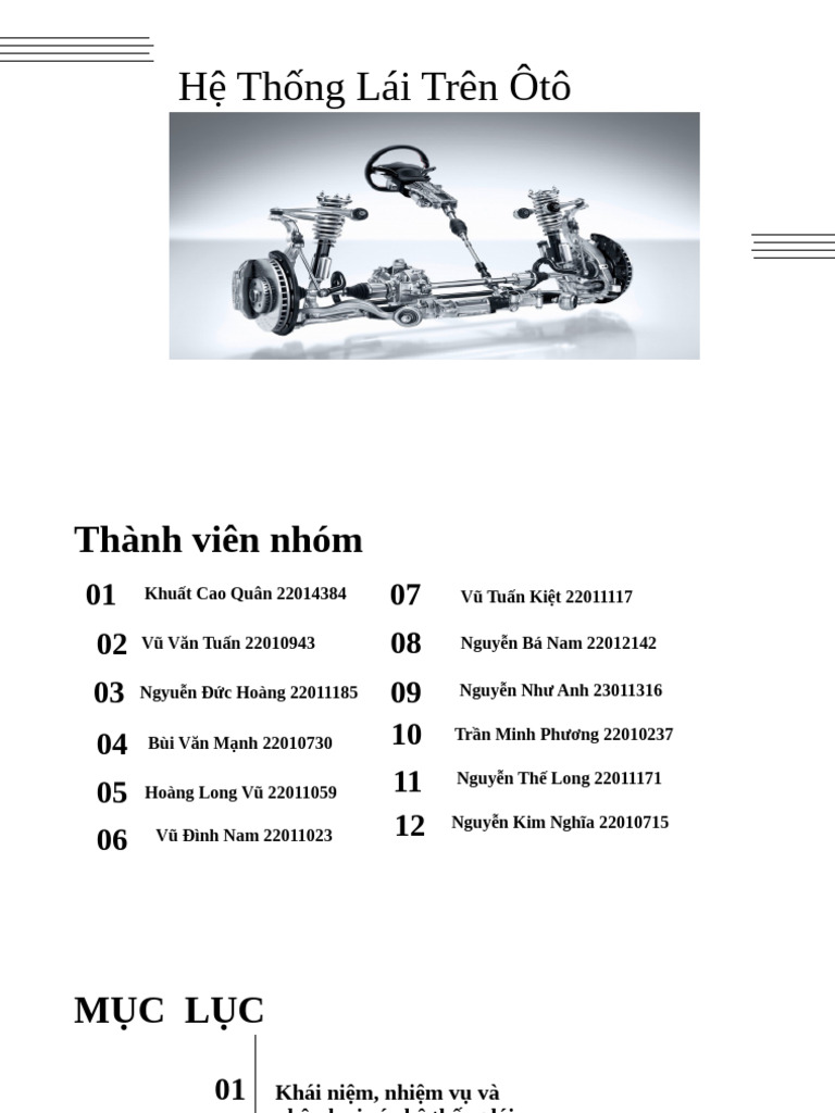 Thuyet Trinh He Thong Lai Oto | PDF