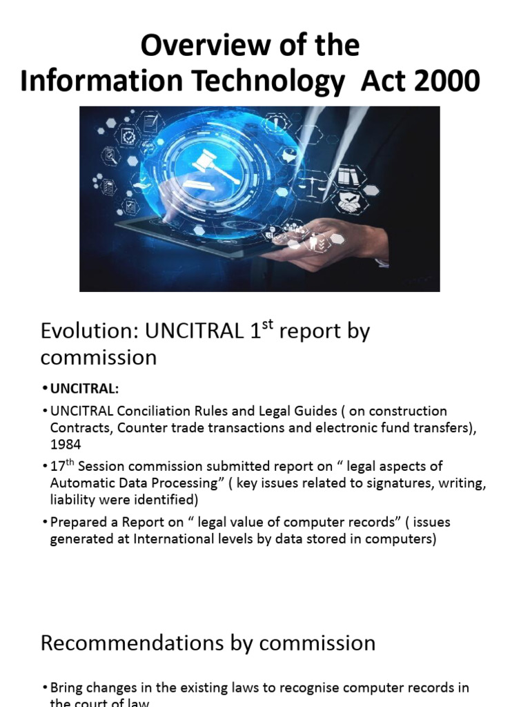 Overview of The Information Technology Act 2000 | PDF | E Commerce | Justice