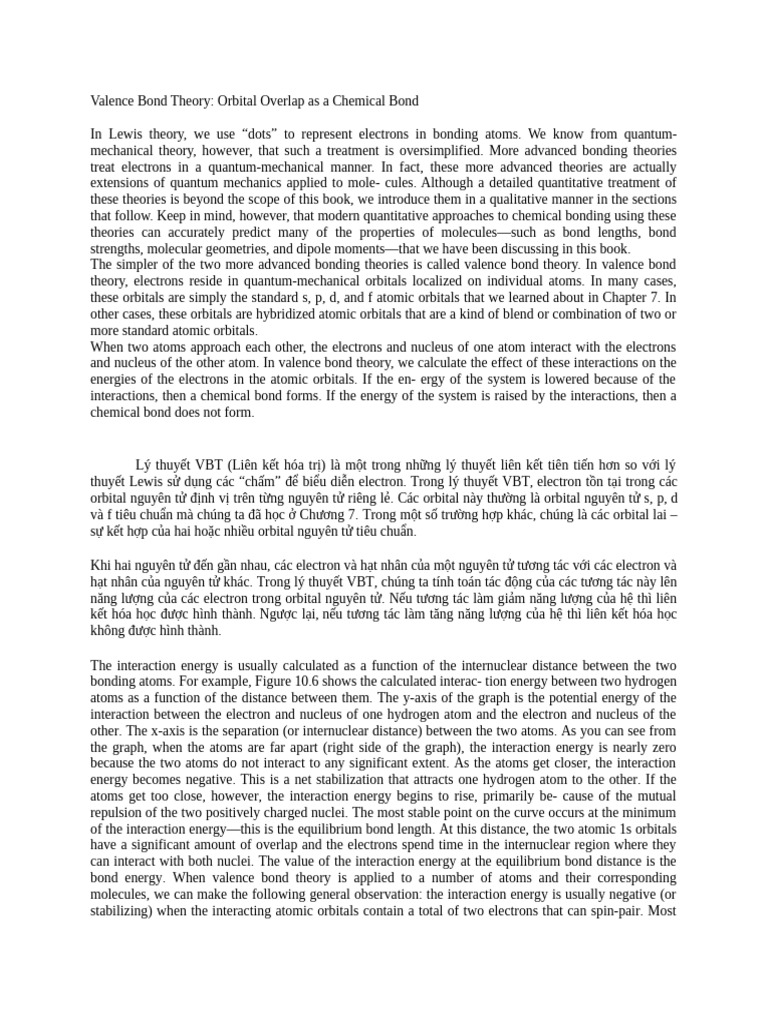 Valence Bond Theory | PDF