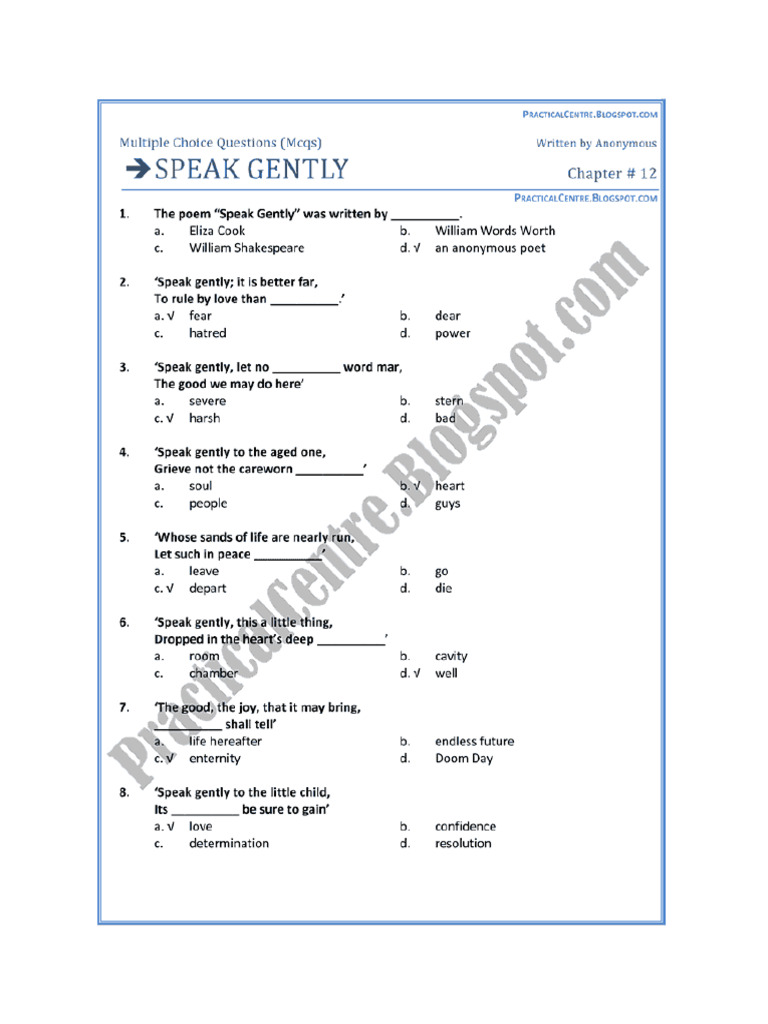 Speak Gently - Prep | PDF