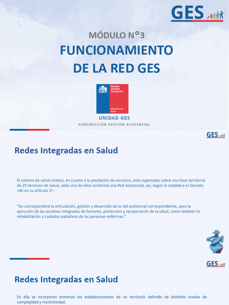 01 Funcionamiento de La Red GES | PDF | Hospital | Cuidado de la salud
