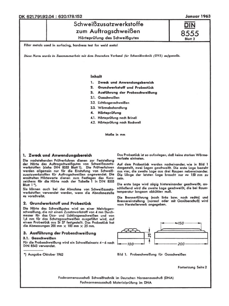 Din 8555-2 1963-01 | PDF