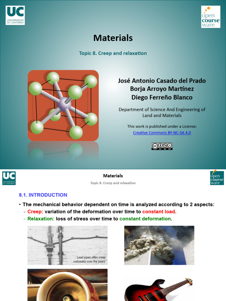 Creep and Relaxation in Materials | PDF | Creep (Deformation) | Polymers