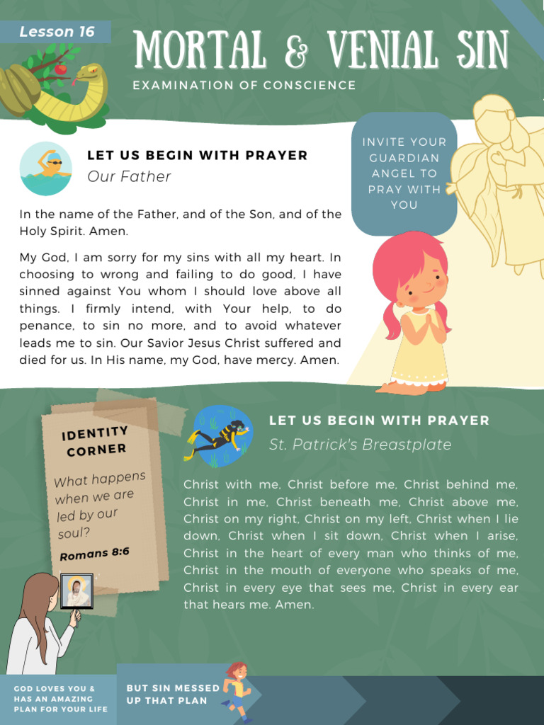 Lesson 16 Mortal - Venial Sin | PDF | Confession (Religion) | Religious ...