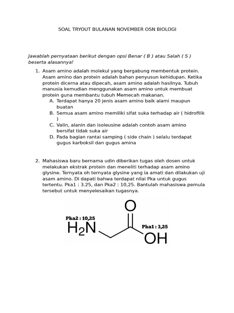 Soal Tryout Bio Nov 2024 | PDF