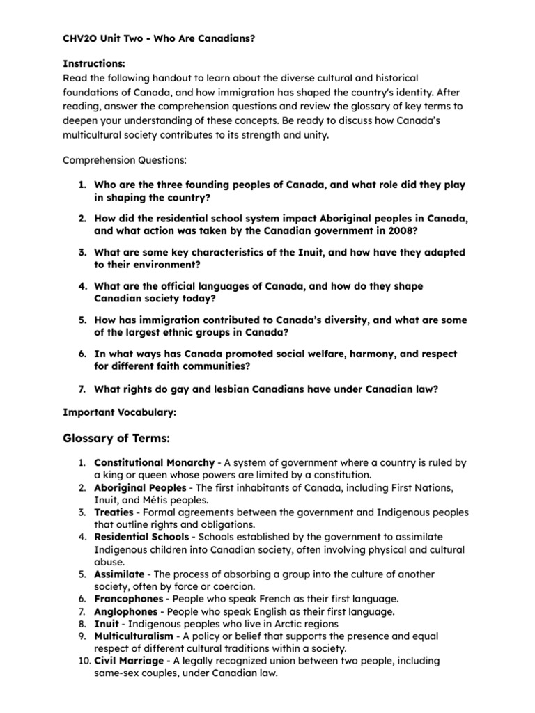Understanding Canadian Identity and Diversity | PDF | Canada | Ethnicity