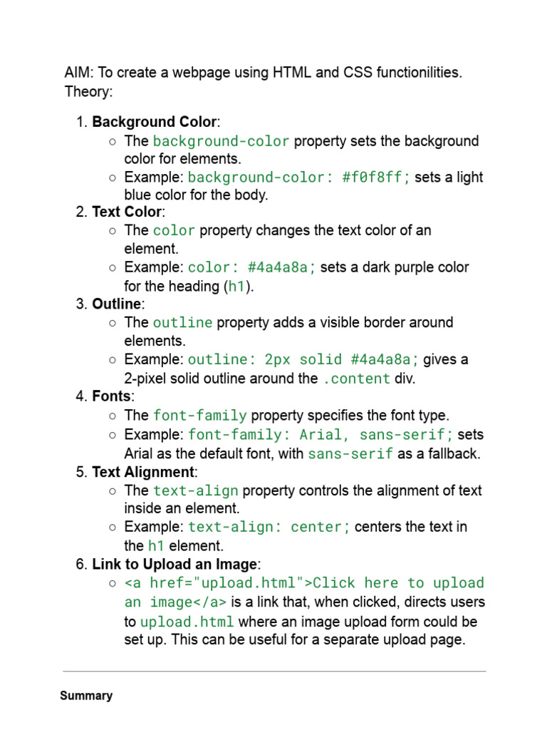 HTML Css Experiment No. 2 | PDF | Html | Html Element