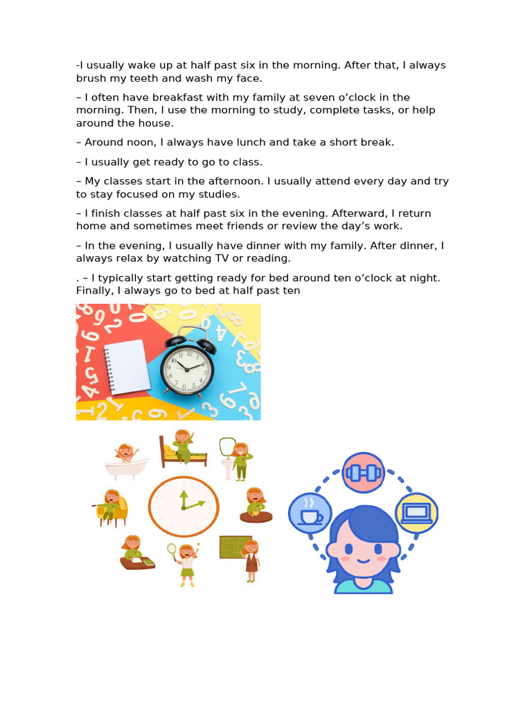 I Usually Wake Up at Half Past Six in The Morning | PDF