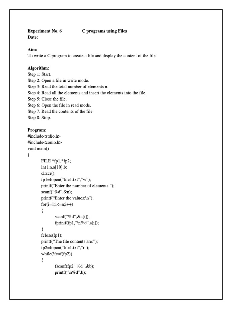 Cpds Lab Ex - No 6-10 | PDF