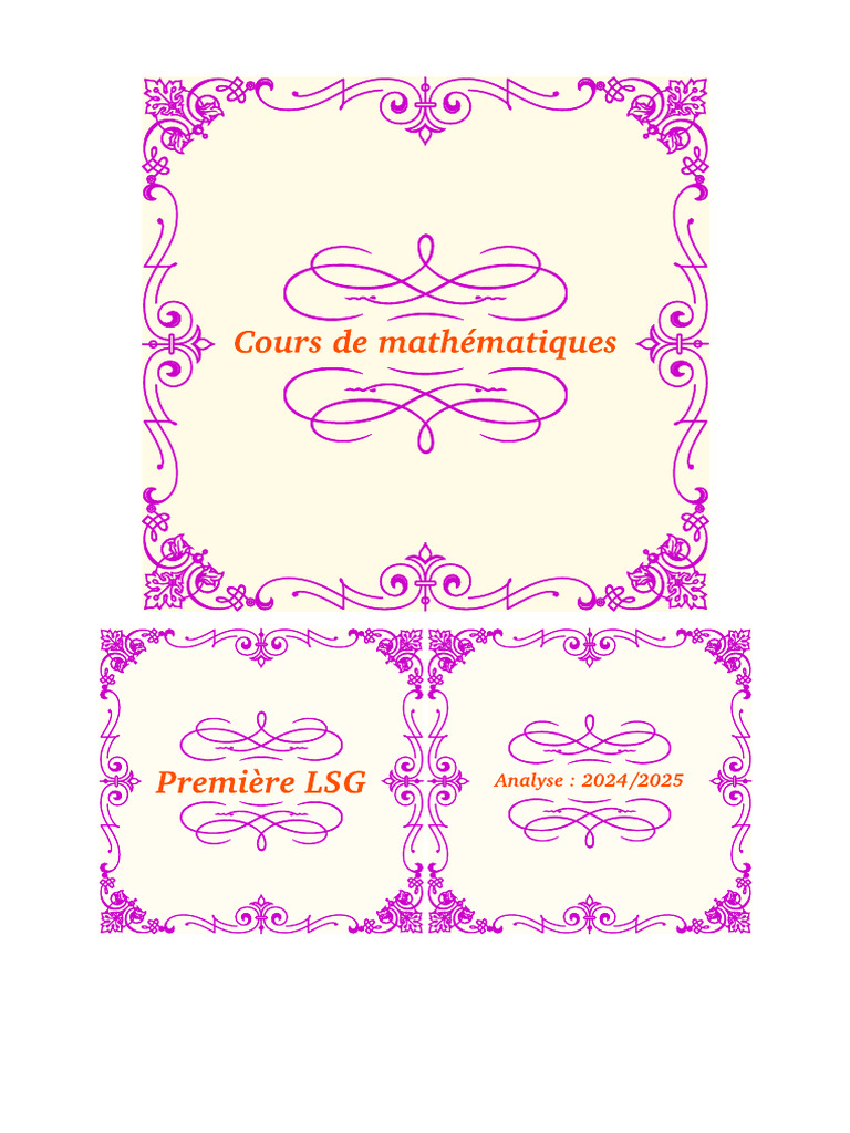 Math Analyse Partie 1 | PDF