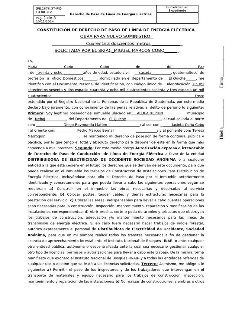 María Corio Cobo de de Paz | PDF