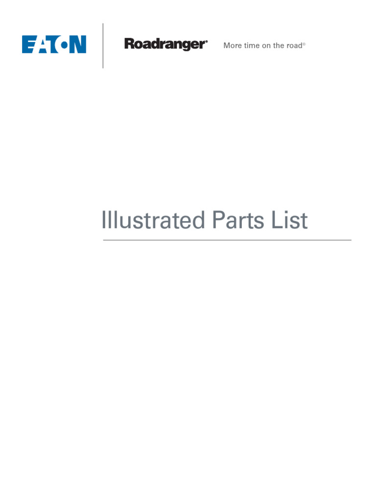 Eaton T 11605a Transmission Illustrated Parts List en Us | PDF | Screw ...