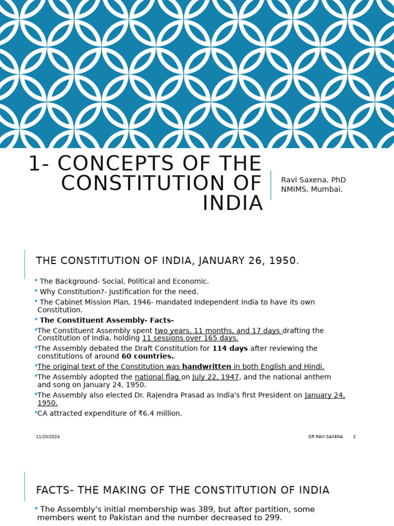 Concepts of the Indian Constitution | PDF | Politics Of India ...