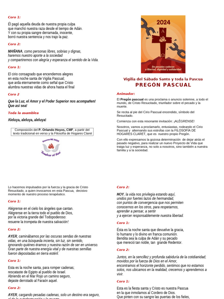 HC P24 Pregón Pascual | PDF | Pascua de Resurrección | Salvación