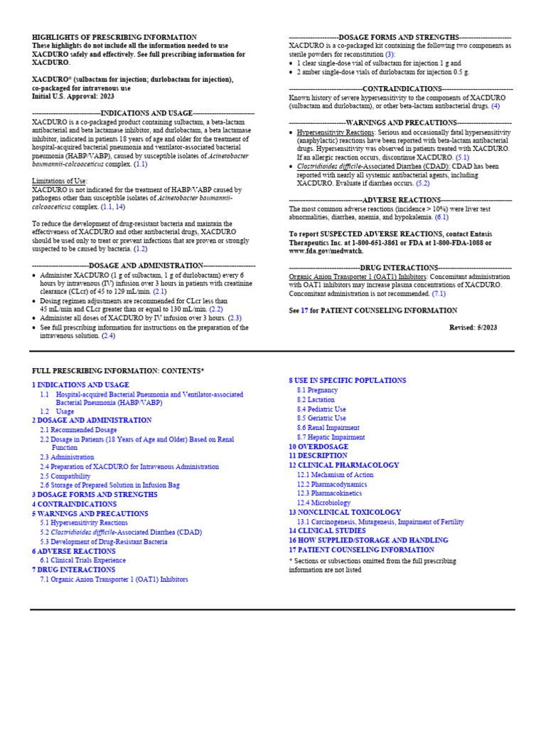 Prescribing Information | PDF | Pharmacokinetics | Dose (Biochemistry)