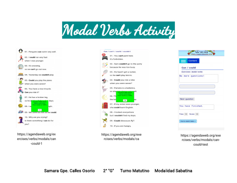 Modal Verbs Act | PDF | Science & Mathematics | Technology & Engineering