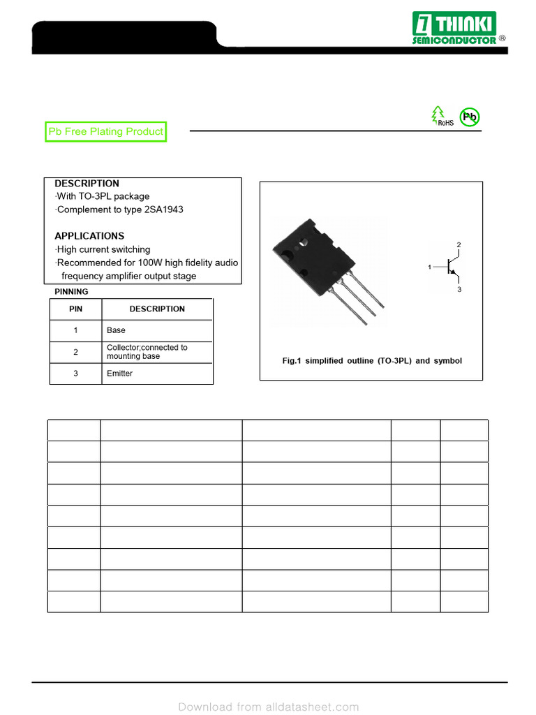 Datasheet 2 | PDF | Bipolar Junction Transistor | Electrical Components