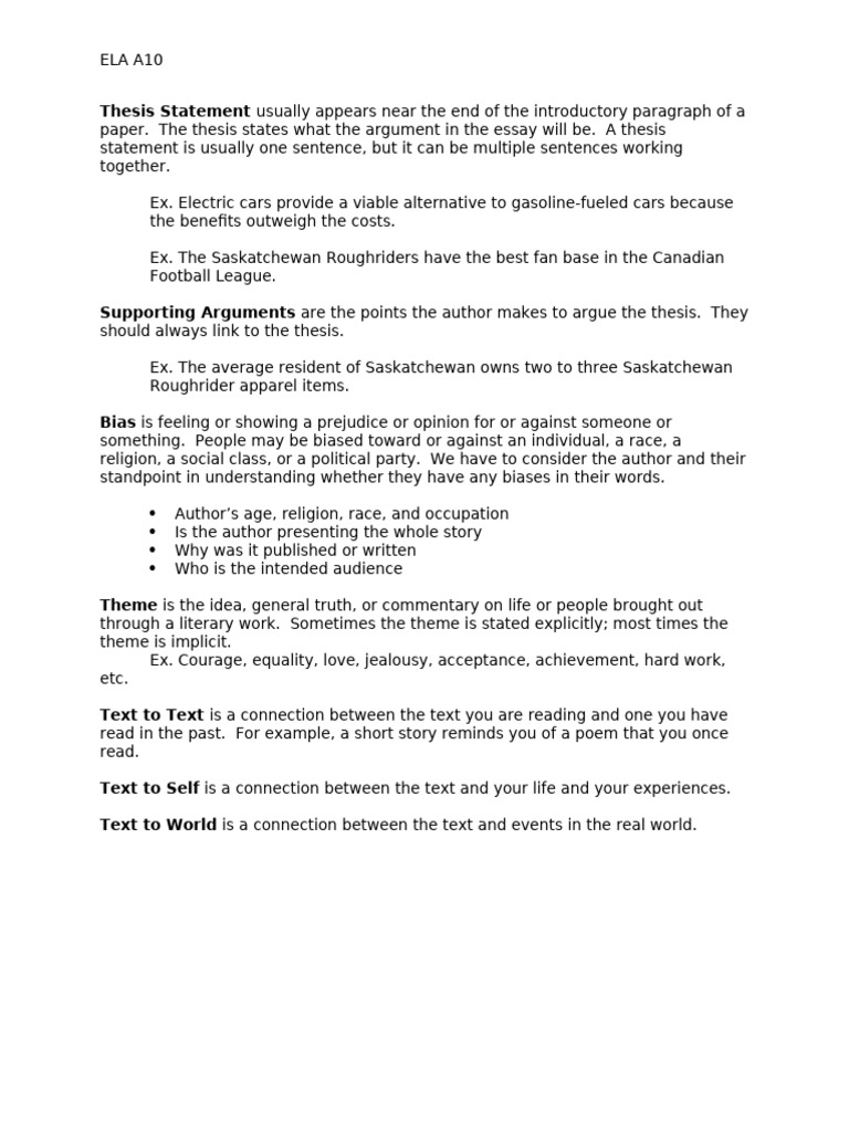 Nonfiction Reading - Thesis, Supporting, Bias and Theme | PDF ...