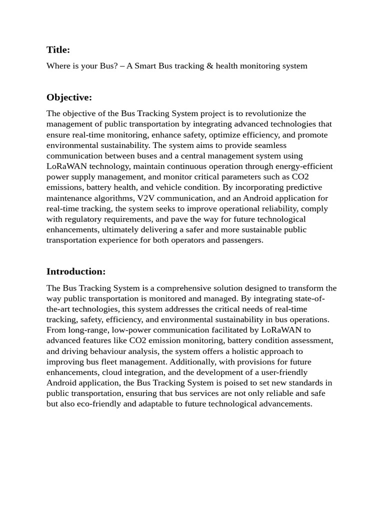 Documentation of Patent Where Is Your Bus | PDF | Arduino | Transport