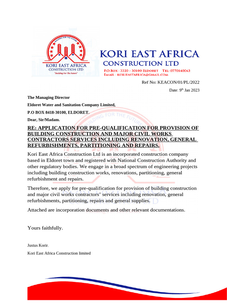 Prequalification Letter | PDF | Business