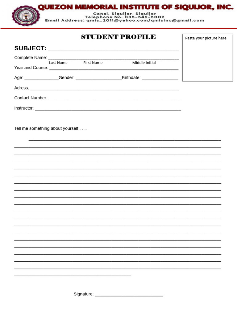 Student Profile | PDF