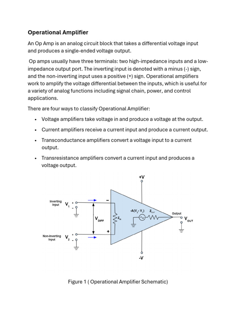 Operational Amplifier | PDF | Operational Amplifier | Amplifier