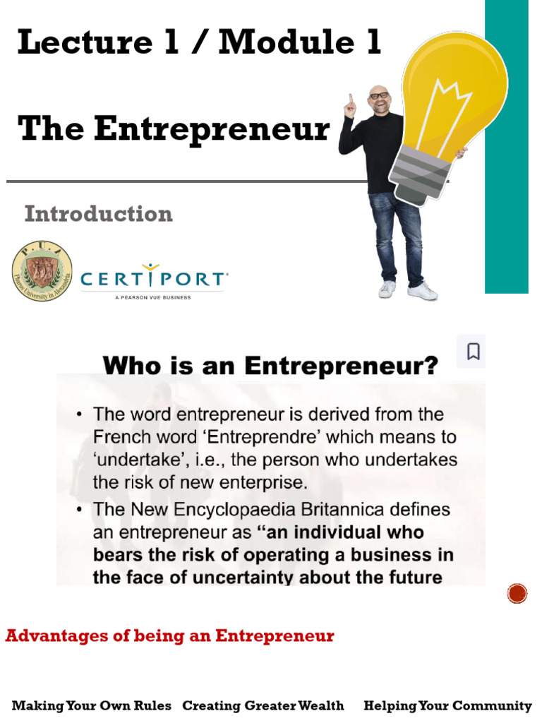 Week2-Lecture 1-MODULE 1-1 | PDF | Entrepreneurship | Venture Capital