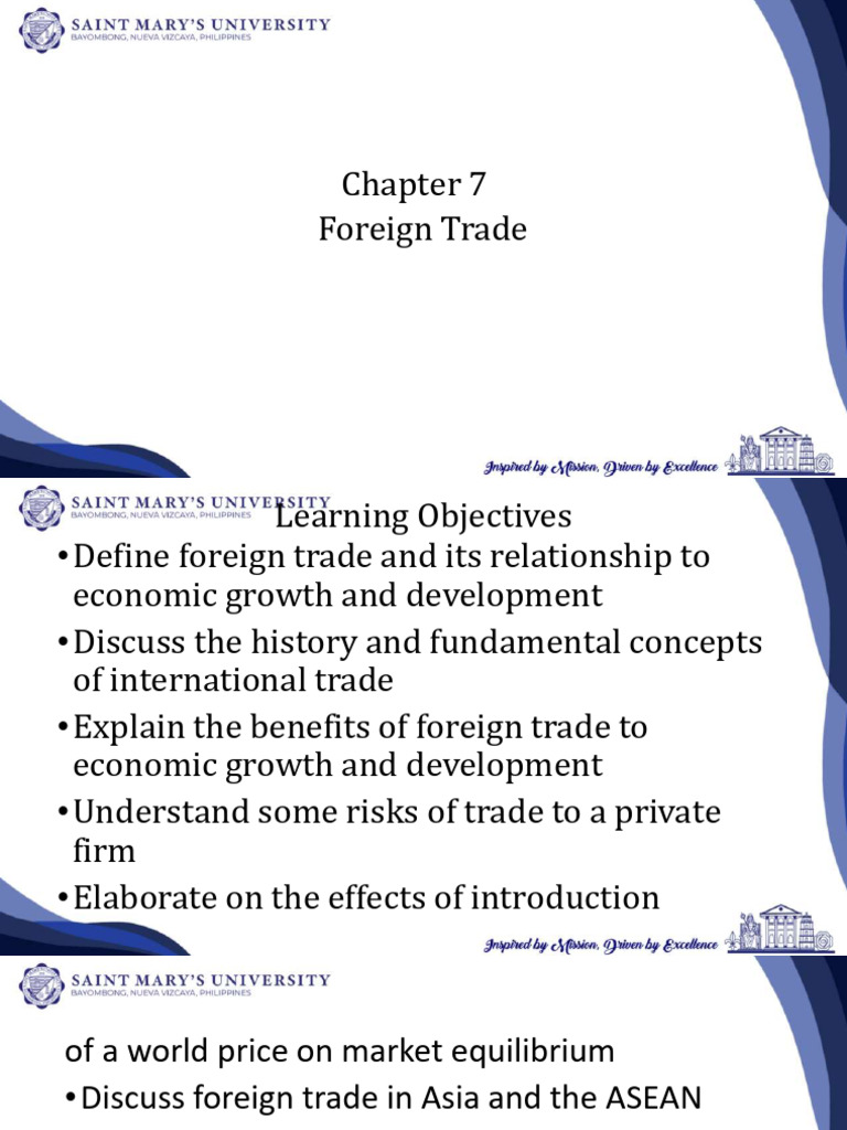 Chapter 7 Foreign Trade | PDF | Stocks | Balance Of Trade