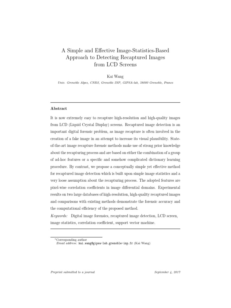 A Simple and Effective Image-Statistics-Based Approach To Etecting ...