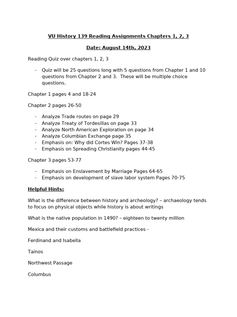 Reading Quiz 1 Info | PDF | Social Science