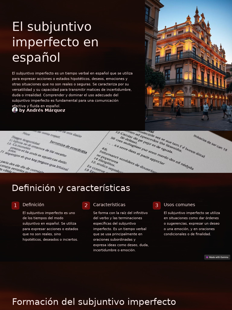 El Subjuntivo Imperfecto en Espanol | PDF | Verbo | Sintaxis