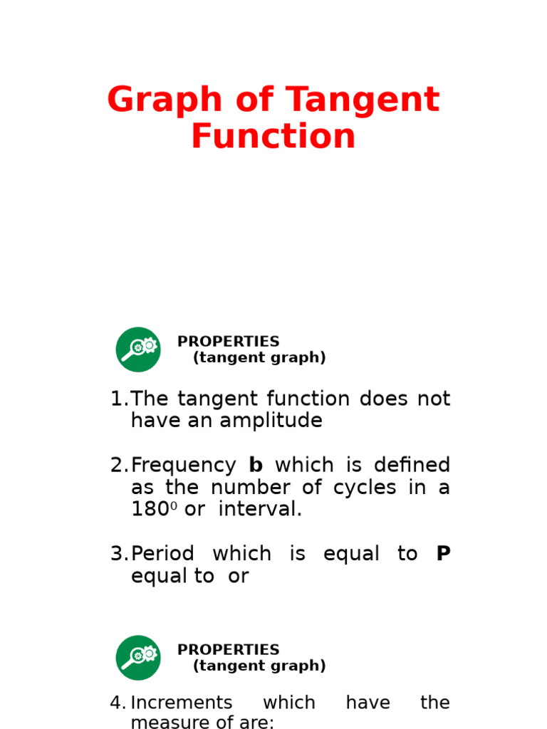 06 Graph of Tangent | PDF | Teaching Methods & Materials | Science ...
