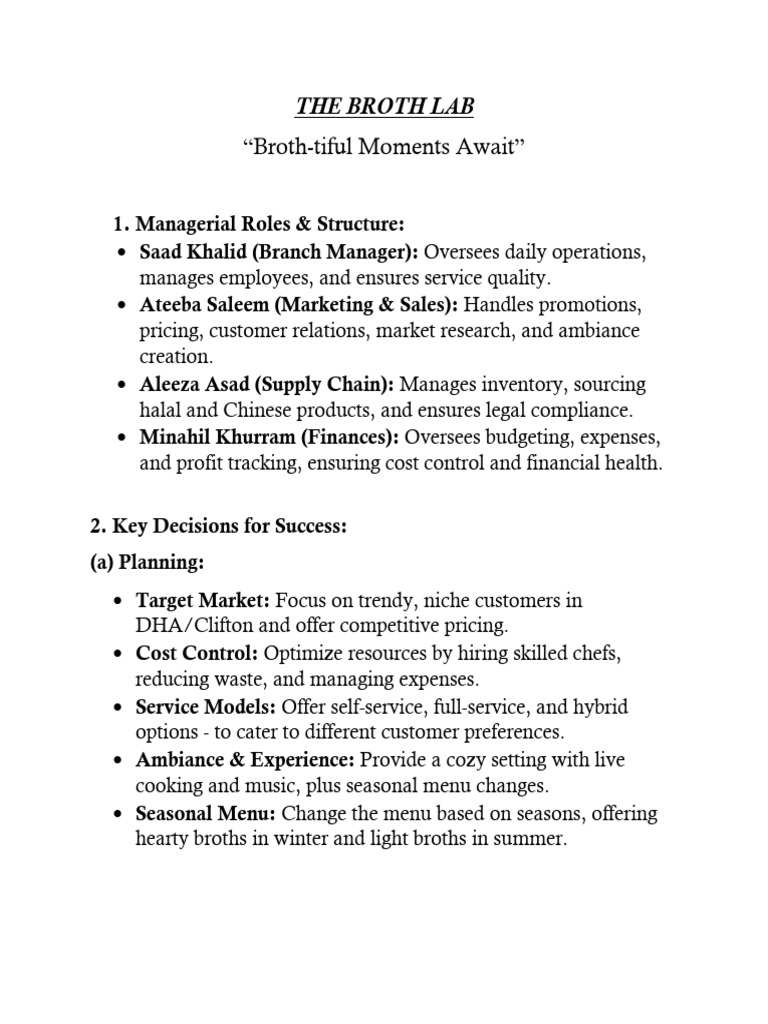 The Broth Lab | PDF | Inventory | Profit (Economics)