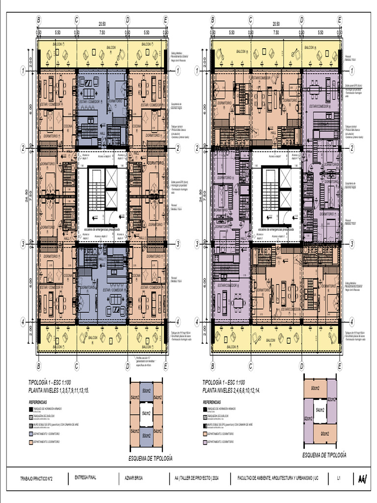 Entrega Final Tp2 Aznar Brisa Planta Tipo | PDF
