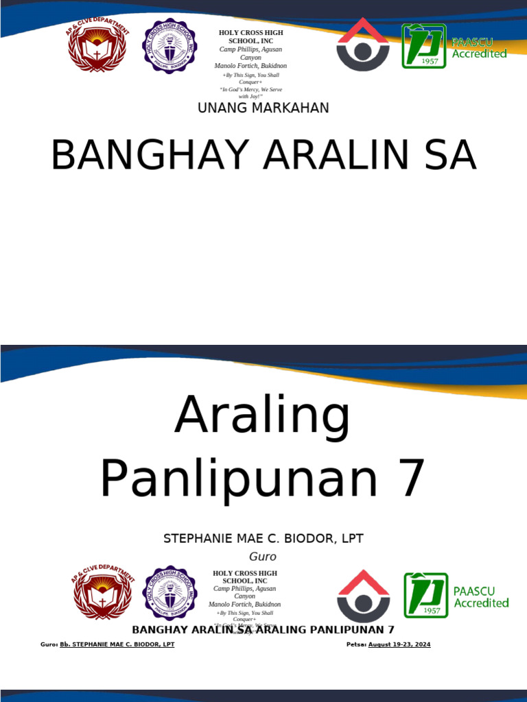 Banghay Aralin WEEK 6 | PDF